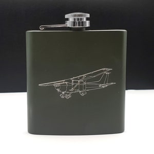 Cessna 172 Skyhawk Aircraft Design 6oz Stainless Steel Hip Flask - 8 ...