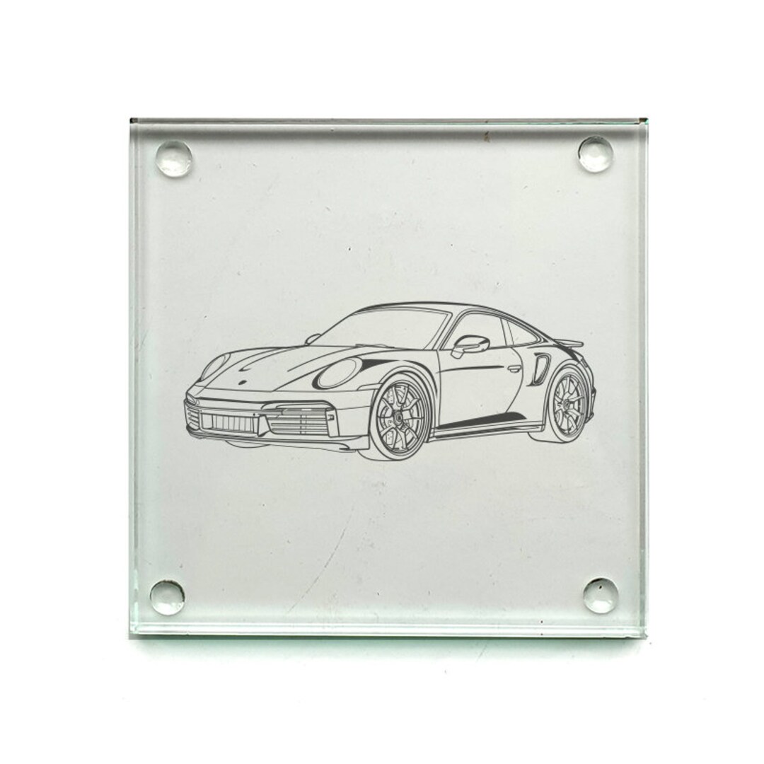 Personalise Porsche 911 Car Drinks Coaster US Driver Enthusiast Home ...
