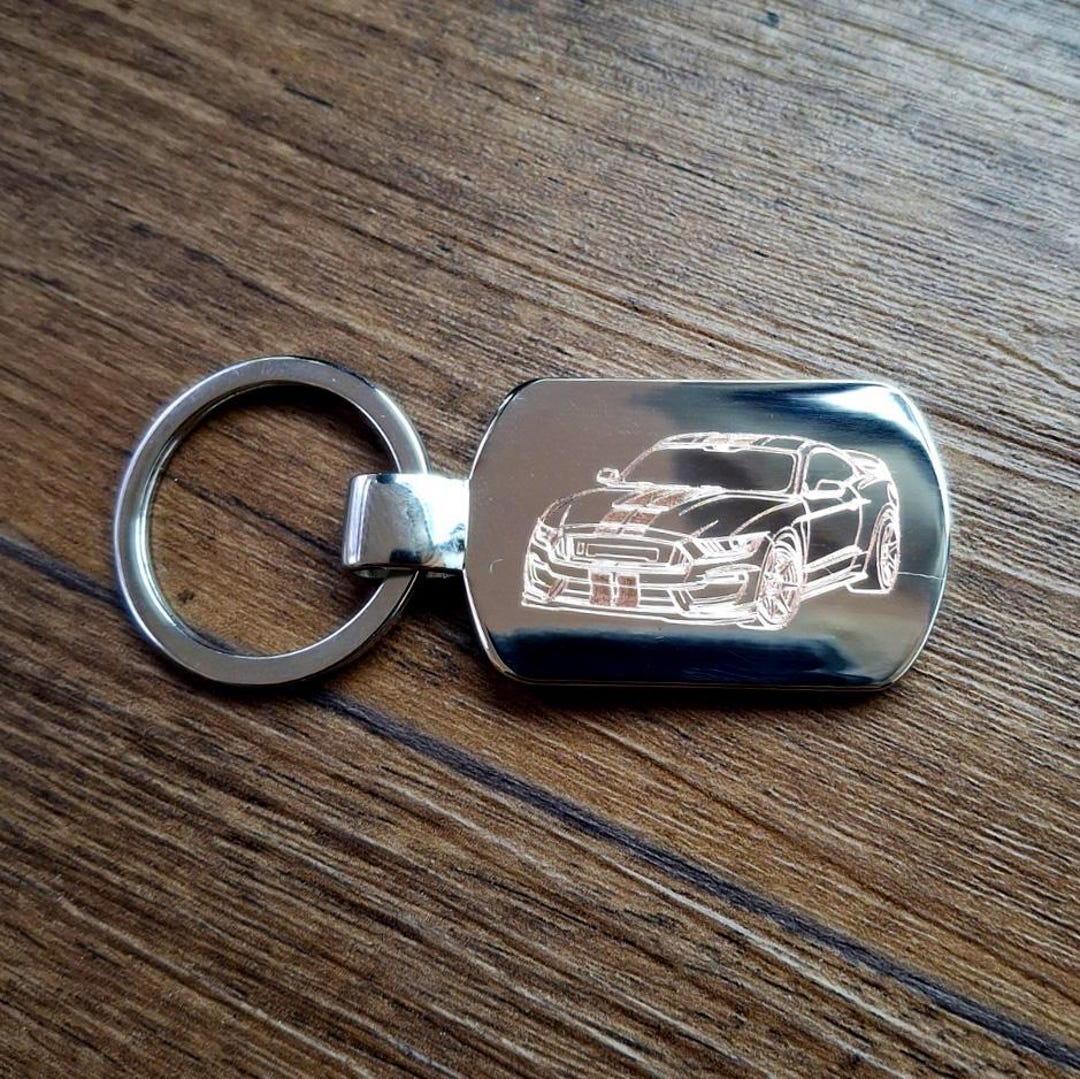 Personalised Shelby Mustang Car Keyring - Choose Design - Driver Car ...