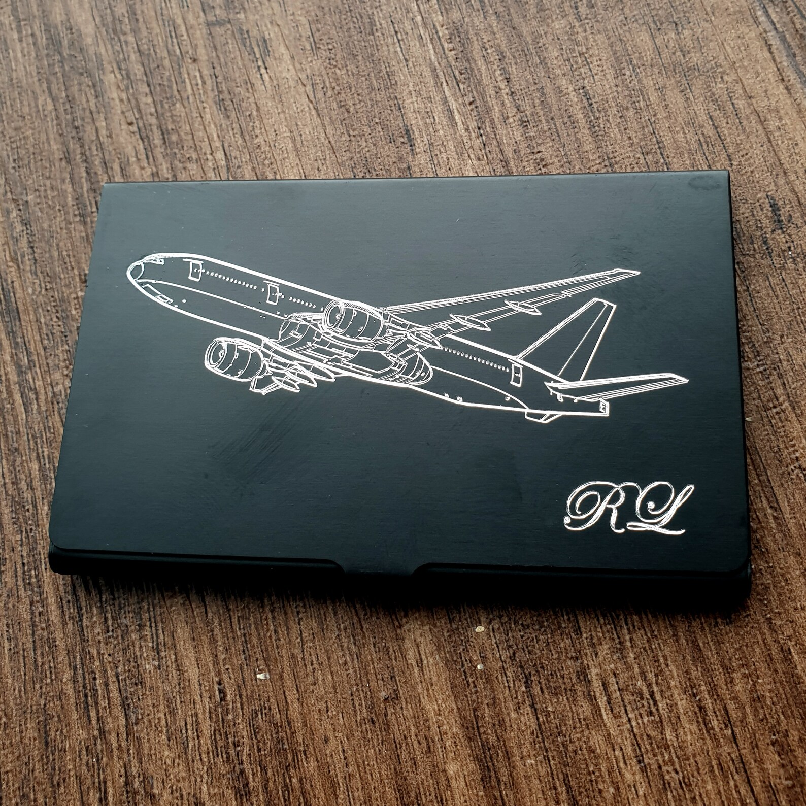 Personalised Boeing 777 Aircraft Black Credit Debit Business - Etsy UK