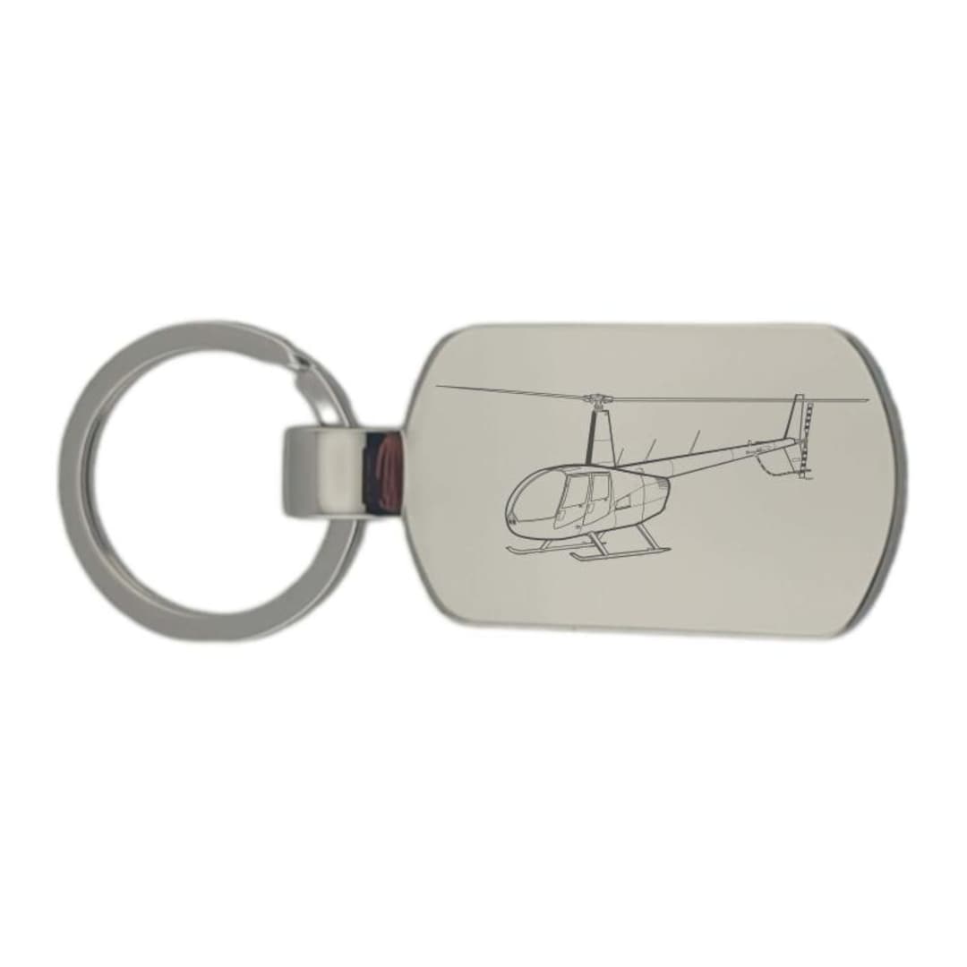Personalised Robinson R44 Helicopter Keyring - Choose Design - Rotor ...