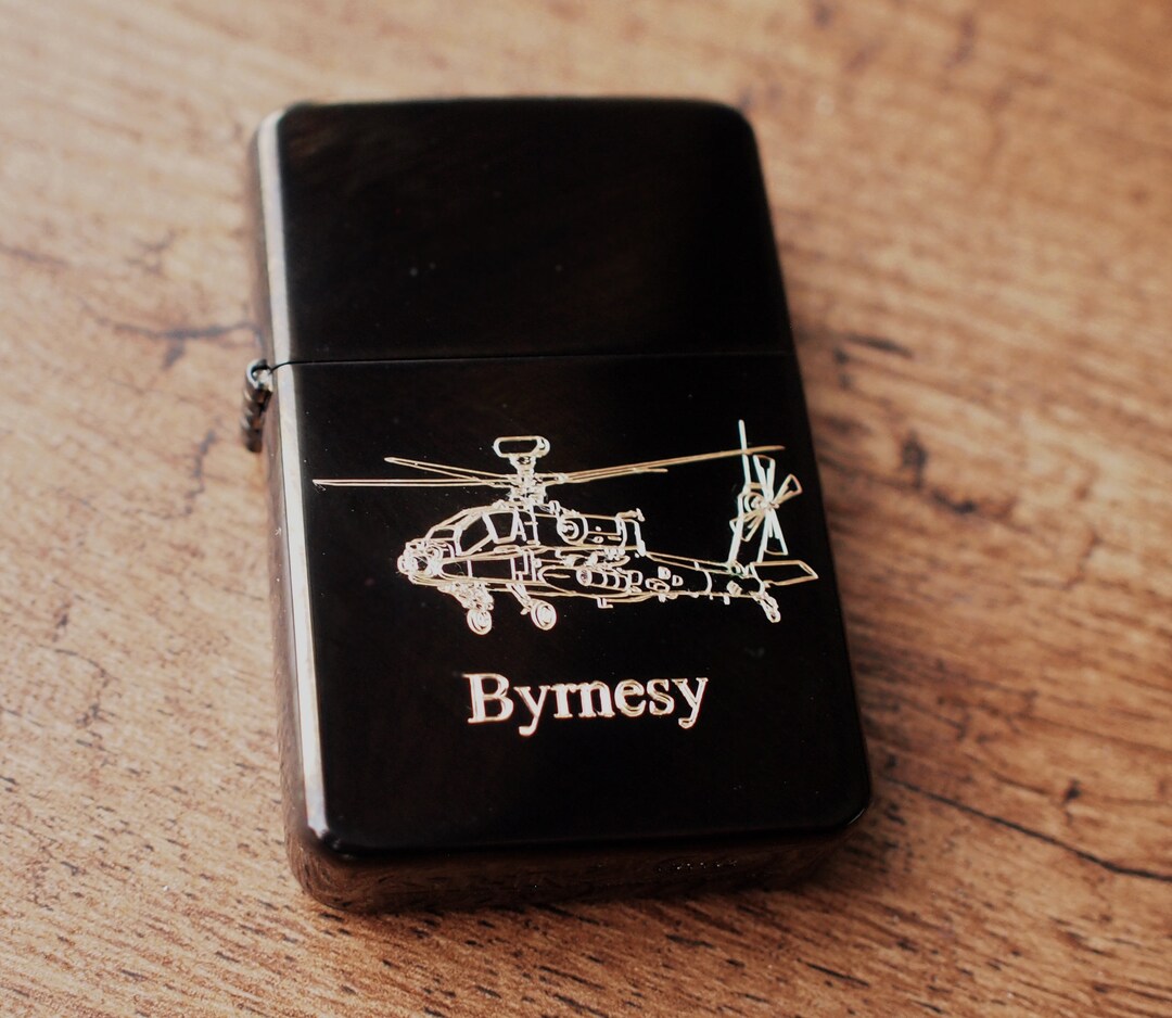 Personalised Apache Helicopter Lighter Choice of Colours Superb ...