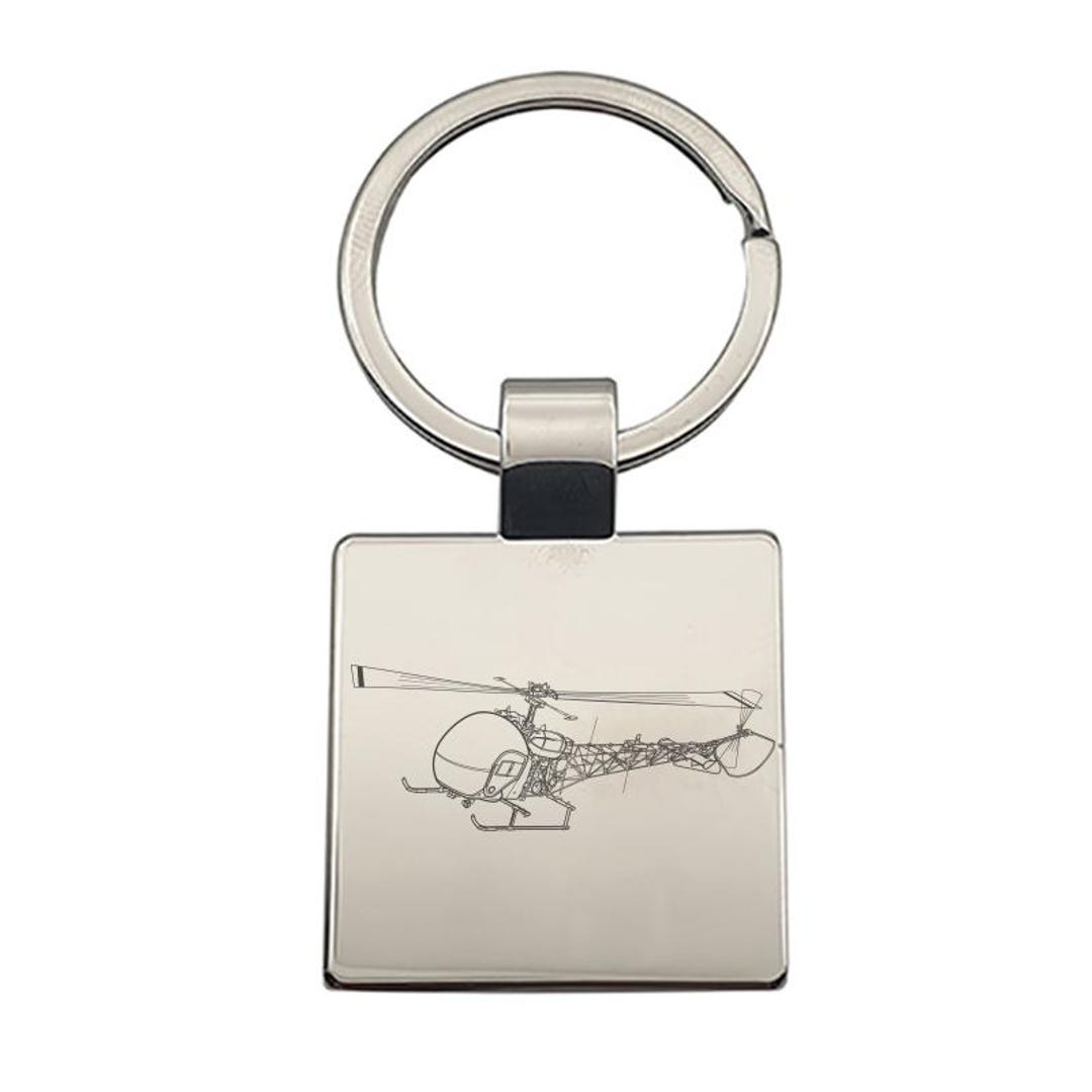 Personalised Bell 47 Sioux Helicopter Keyring - Choose Design ...