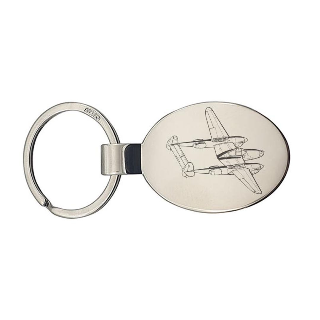 Personalised P38 Lightning Aircraft Keyring - Choose Design - Vintage ...