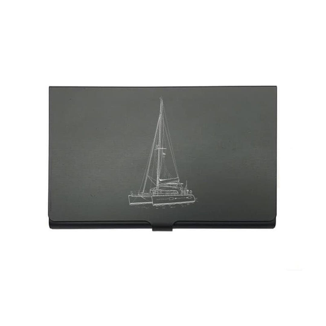 Personalised Catamaran Card Holder – Nautical Work Gift | Ocean-themed ...