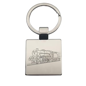 Personalised Steam Train Locomotive Keyring - Choose Design - Railway ...