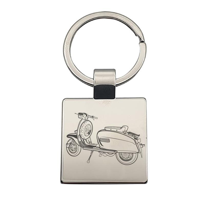 Personalised Lamb Scooter Keyring - Choose Design - Moped Rider Scooter ...