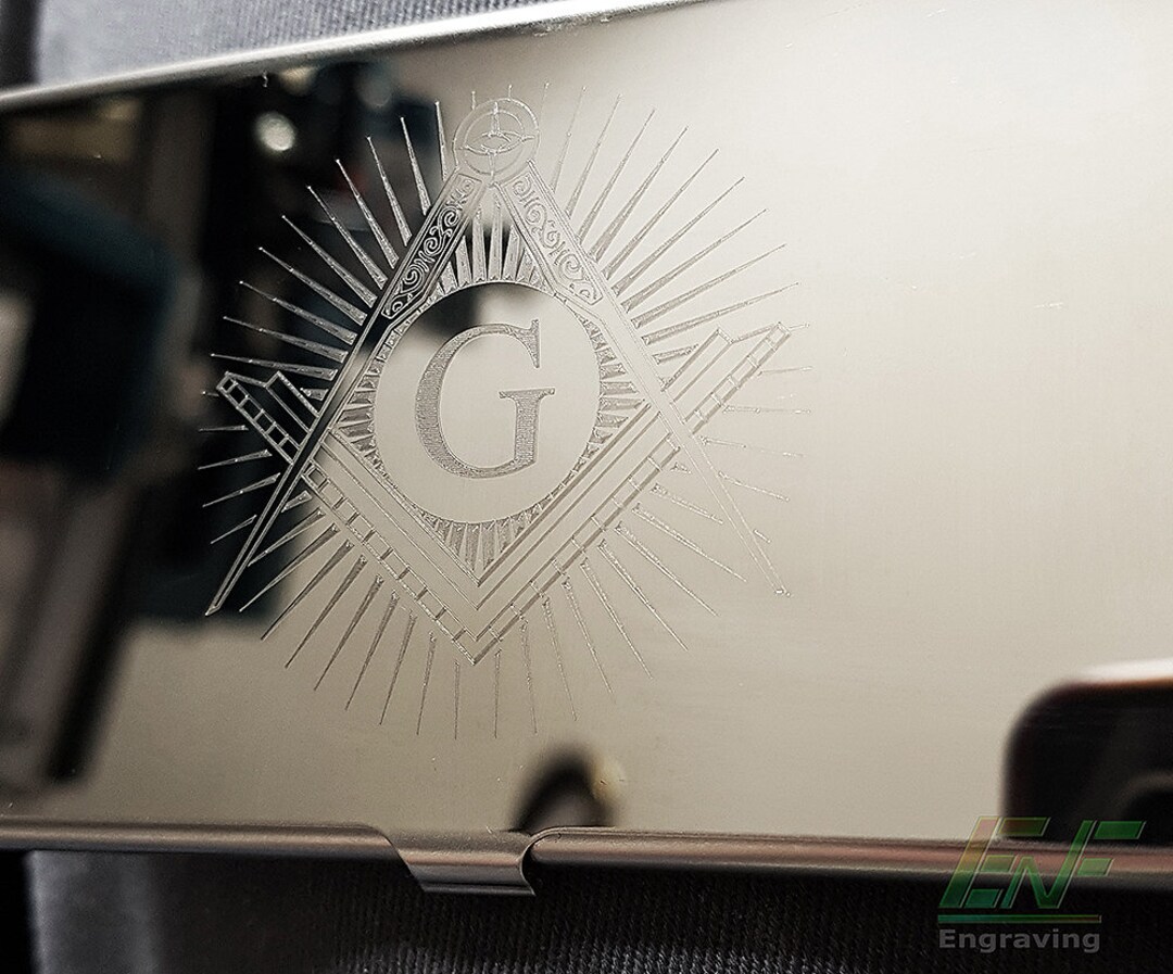 Masons Geometry & Set Square Masonic Credit Debit Business Card Holder ...