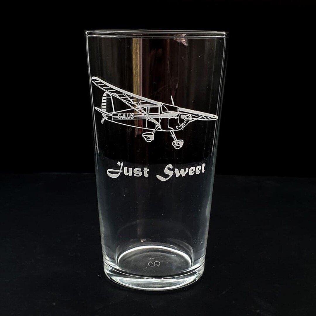 Personalised Cessna 120 Aircraft Beer Glass | Themed Aviation Pilot ...