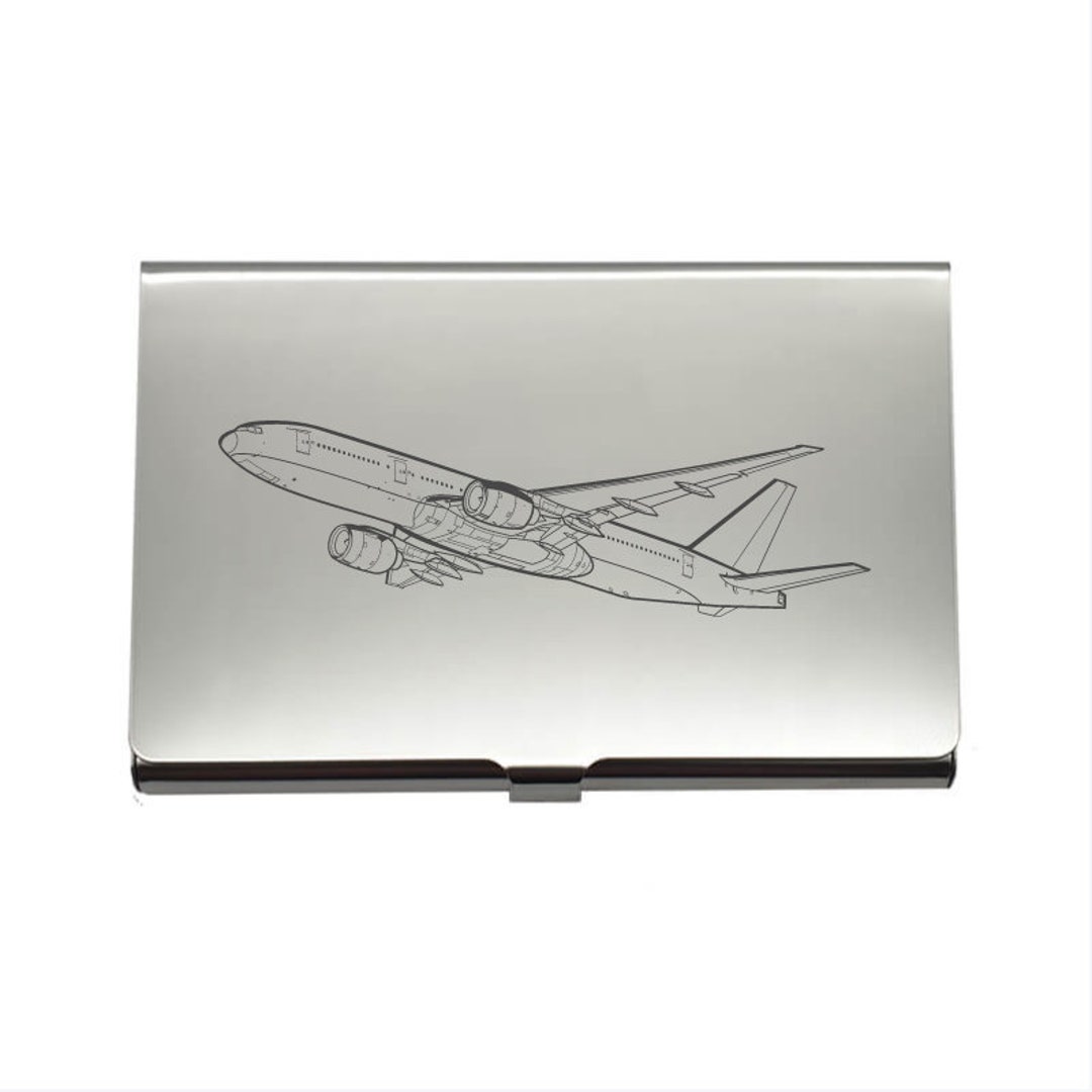 Boeing 777 Jet Aircraft Steel Card Holder - Business Credit Card Case ...