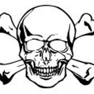 Gothic Emo Skull Crossbones Black Credit Debit Business Card Holder ...