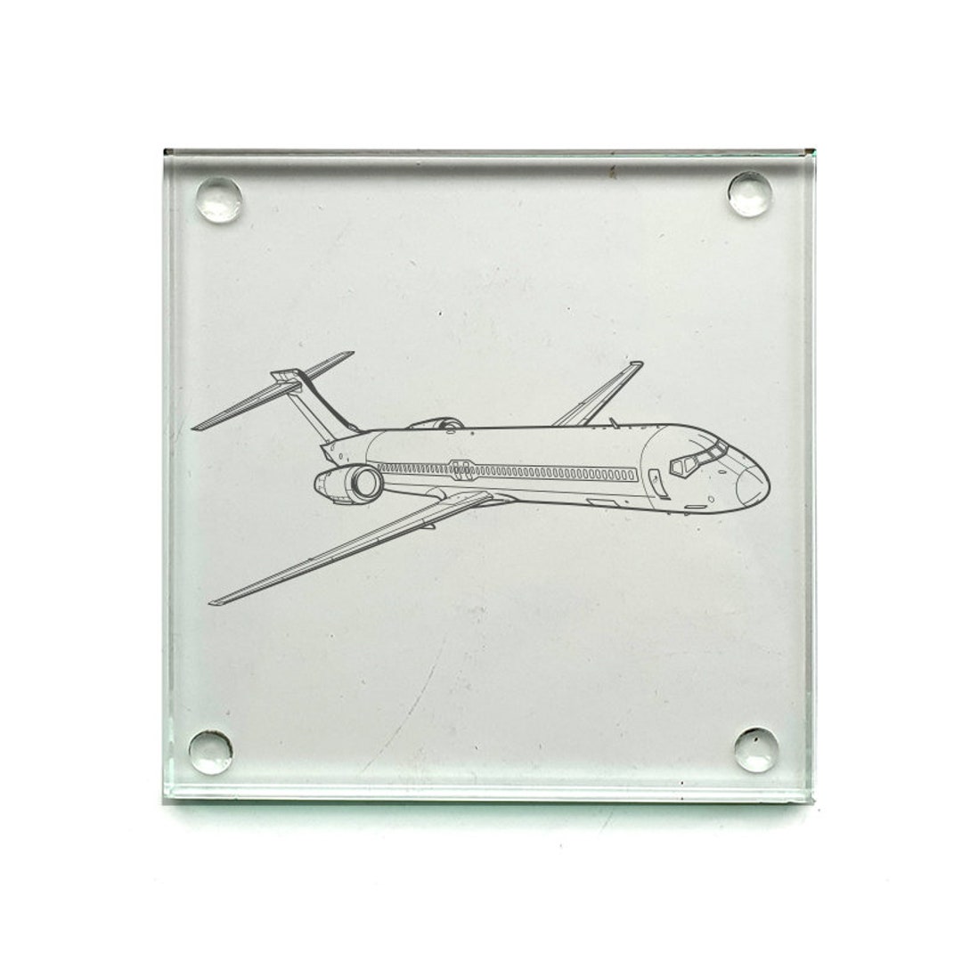 Personalised Boeing 717 Aircraft Square Glass Table Coaster - Superb ...