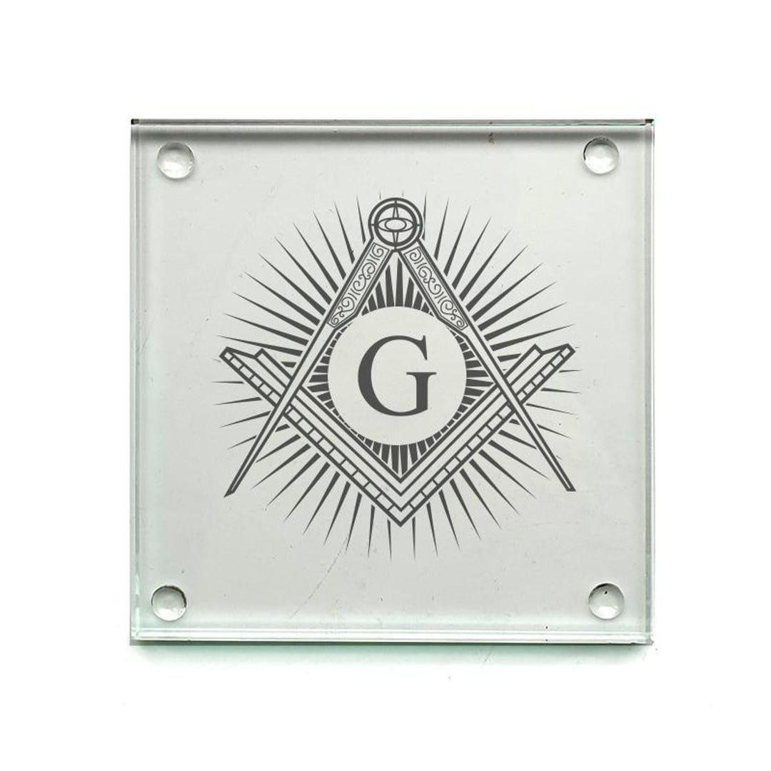 Masonic Compass & Set Square Starburst Drink Coaster Selection ...