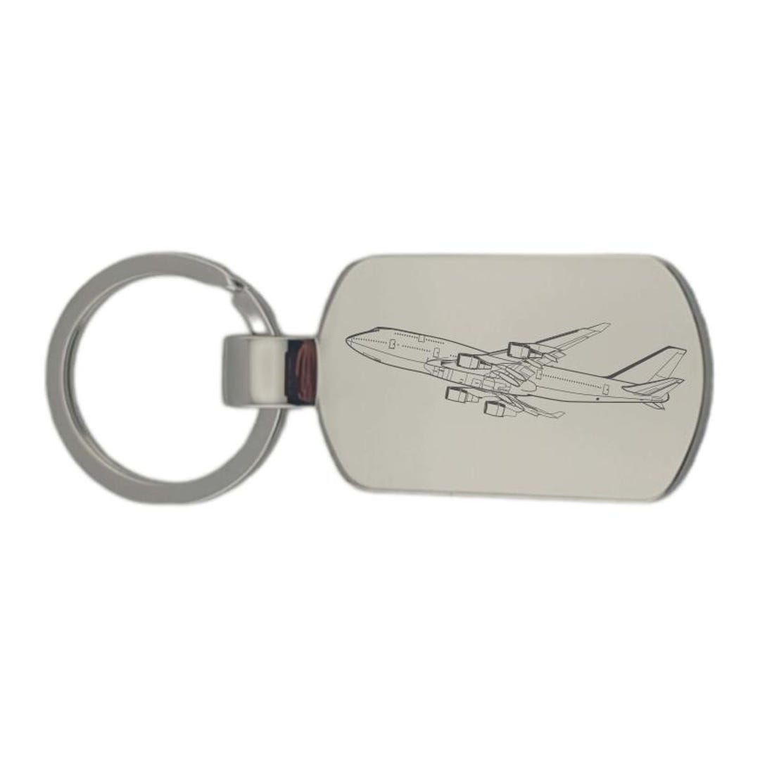 Personalised Boeing 747 Aircraft Keyring - Choose Design - Pilot ...