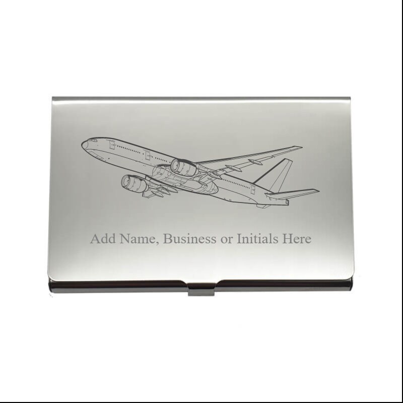 Boeing 777 Jet Aircraft Steel Card Holder Business Credit | Etsy