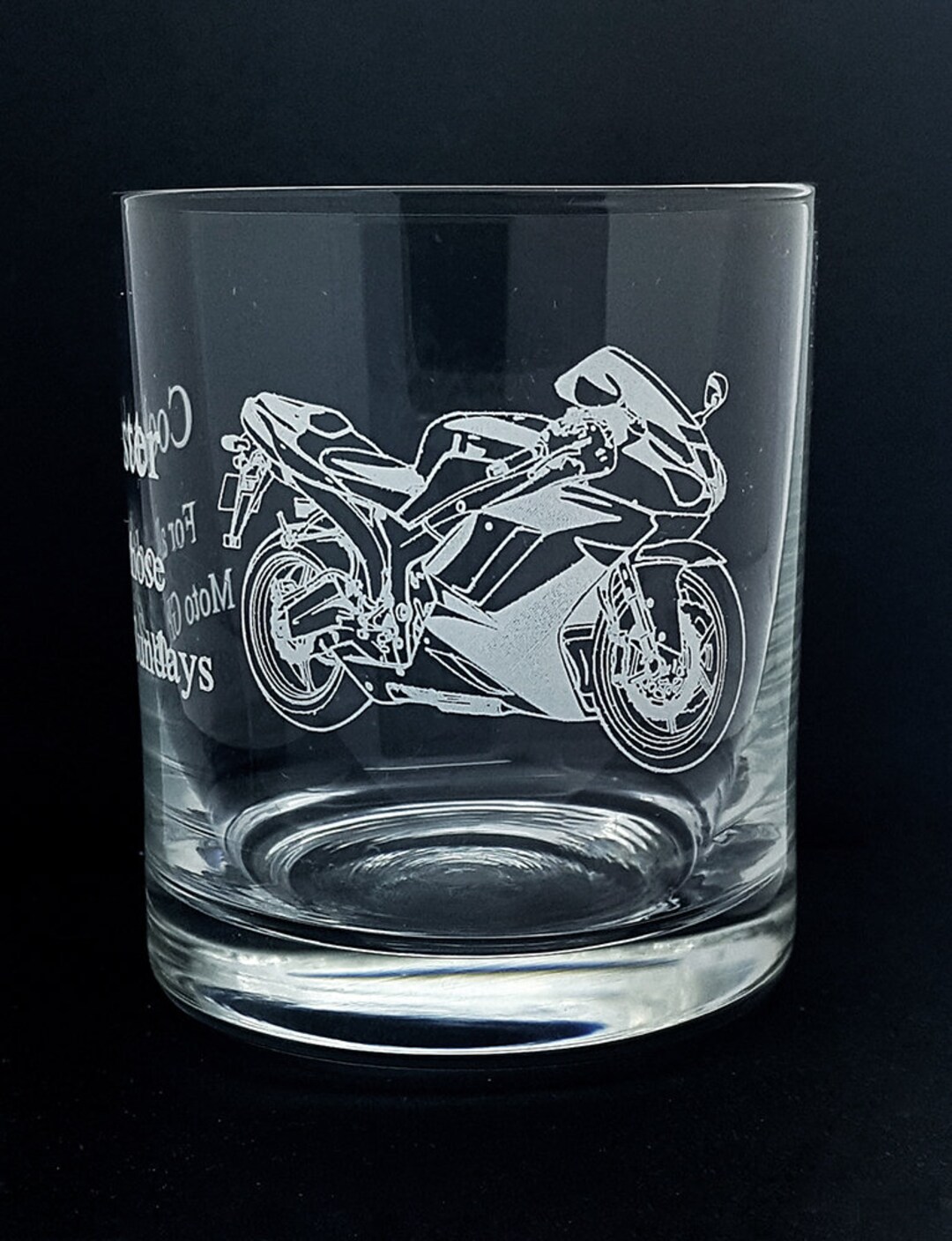 Motogp Racing Motorcycle 300ml 10oz Tumbler Whisky Glass - Superb Biker ...