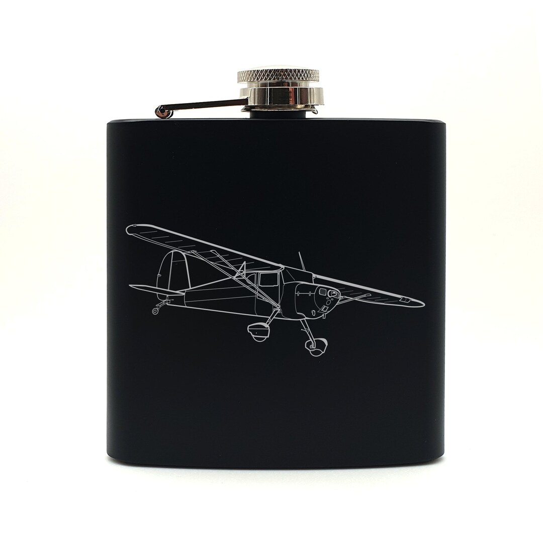 Personalised Cessna 120 Aircraft Hip Flask - 6oz- Stainless Steel ...