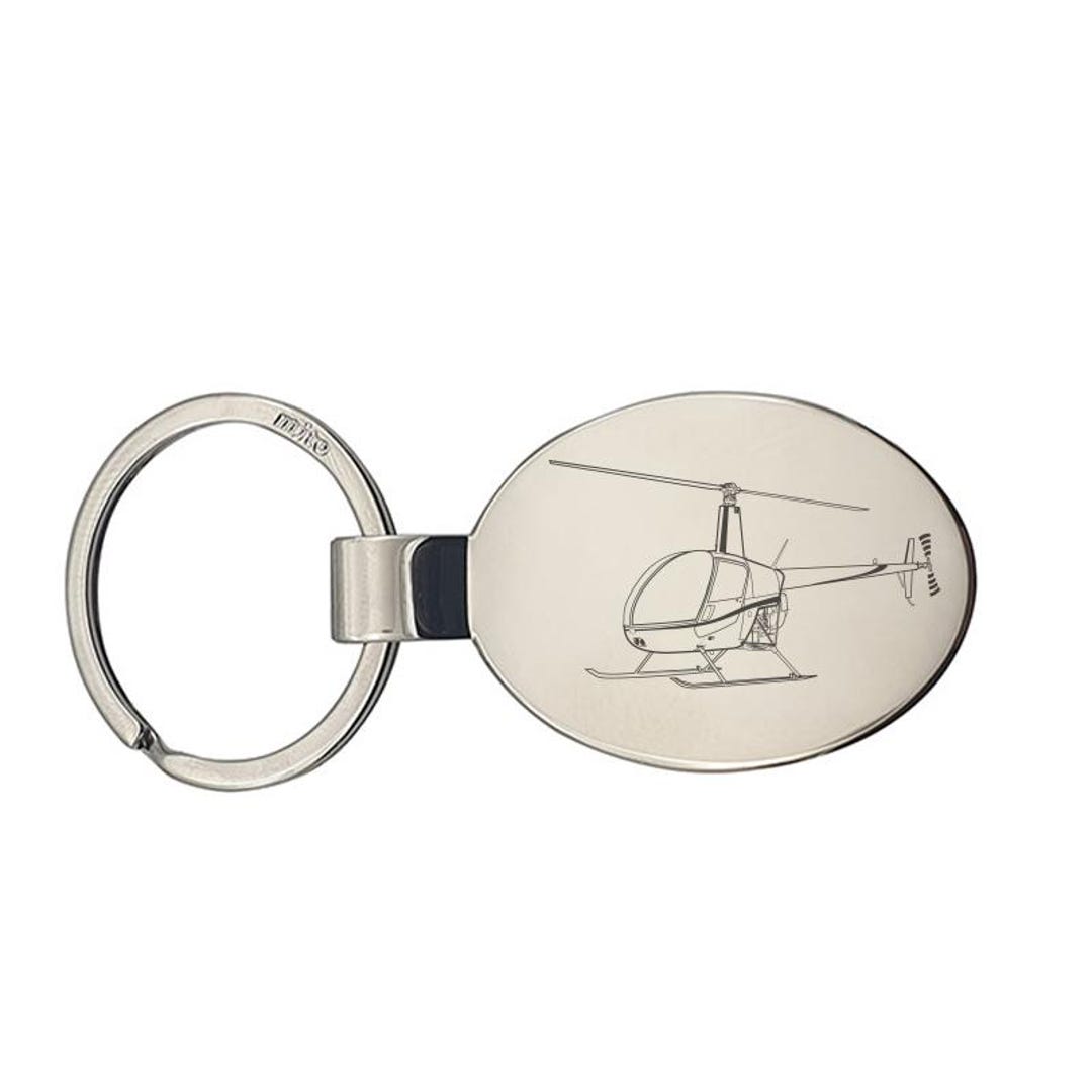 Personalised Robinson R22 Helicopter Keyring - Choose Design - Rotor ...