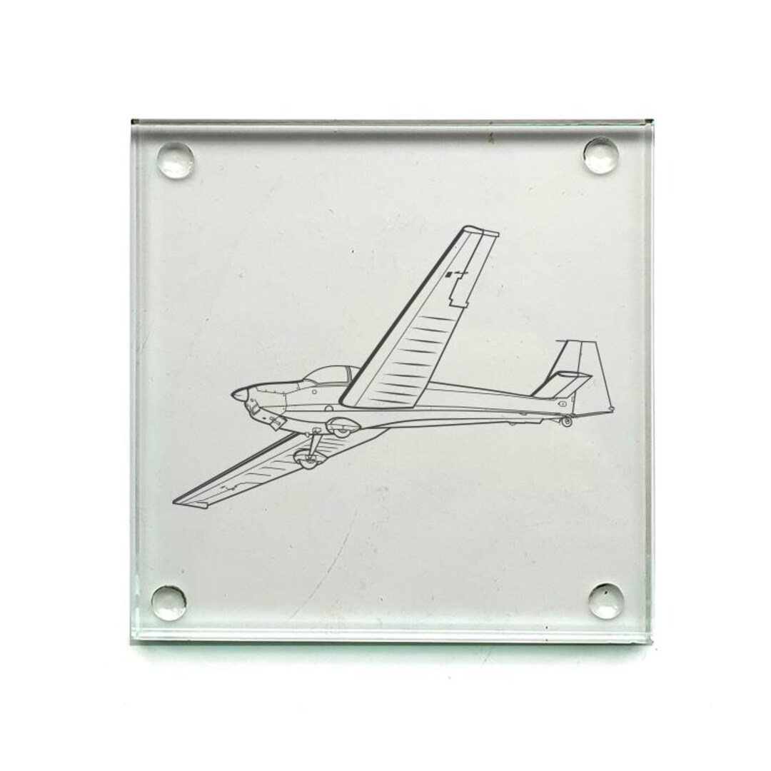 FS25C Falke Motor Glider Aircraft Square Glass Drinks Table Coaster ...