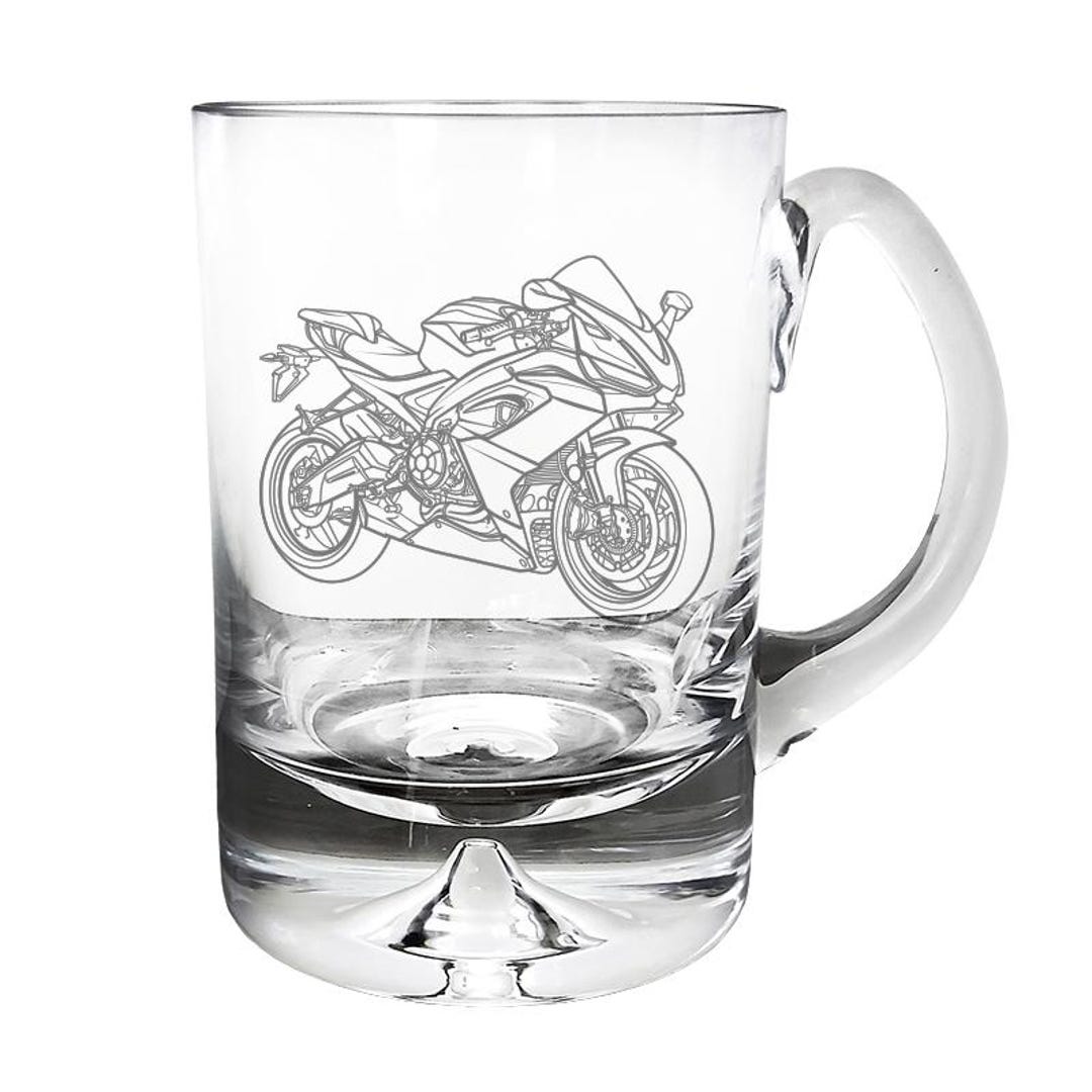 Personalised Apri RS660 Motorbike Glass Tankard - Choose Tankard Design ...