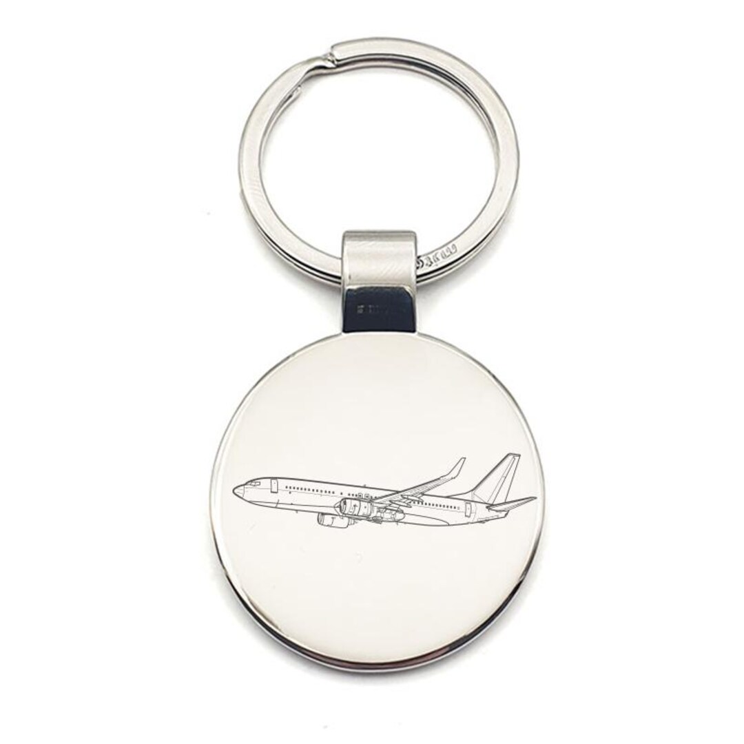 Personalised Boeing 737 Aircraft Keyring - Choose Design - Pilot ...
