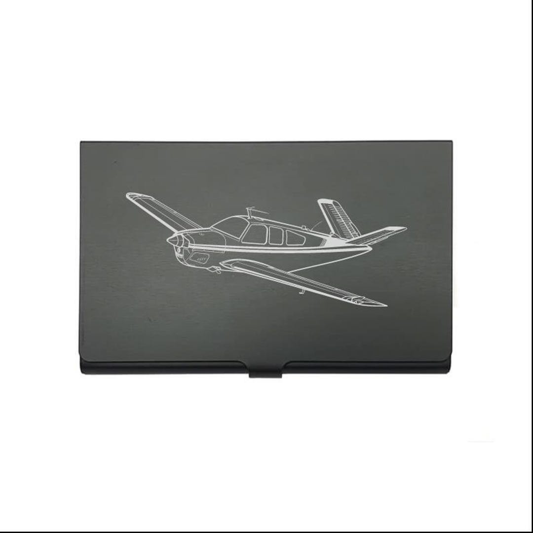 Beechcraft Bonanza Aircraft Card Holder – Personalised Aviation Gift ...
