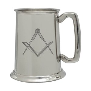 Freemasons Masonic Regalia One Pint Pewter Tankard - Superb Masons ...