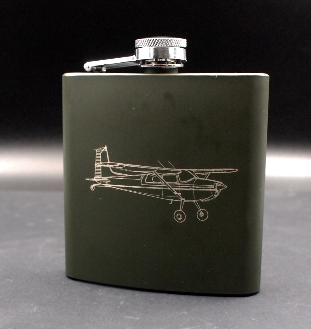 Personalised Cessna 180 Aircraft Hip Flask - 6oz- Stainless Steel ...