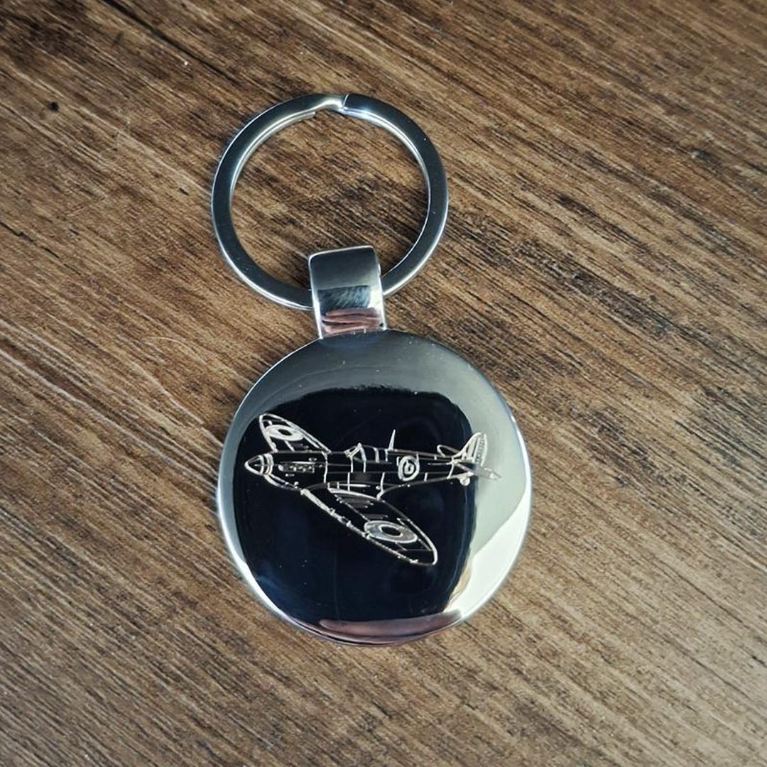 Personalised Supermarine Spitfire Aircraft Keyring - Choose Design ...