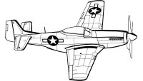 P 51 Mustang Coloring Pages