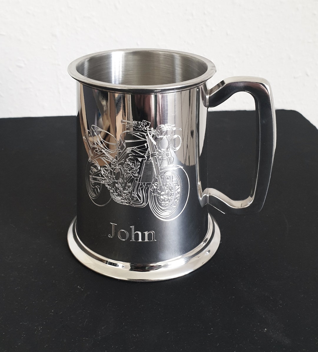 Personalised Triumph Street Triple Motorcycle Pewter Tankard British ...