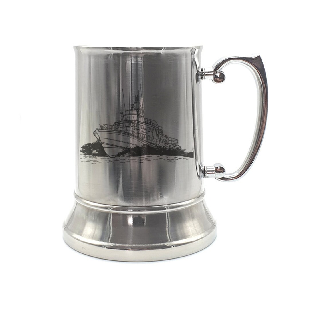 Personalised RNLI Lifeboat Steel Tankard - 4 Colours - Nautical Themed ...