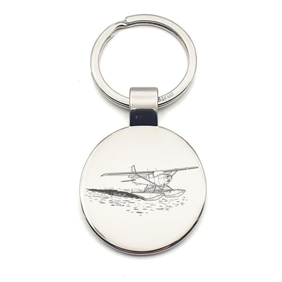 Personalised Cessna Seaplane Aircraft Keyring - Choose Design - Private ...