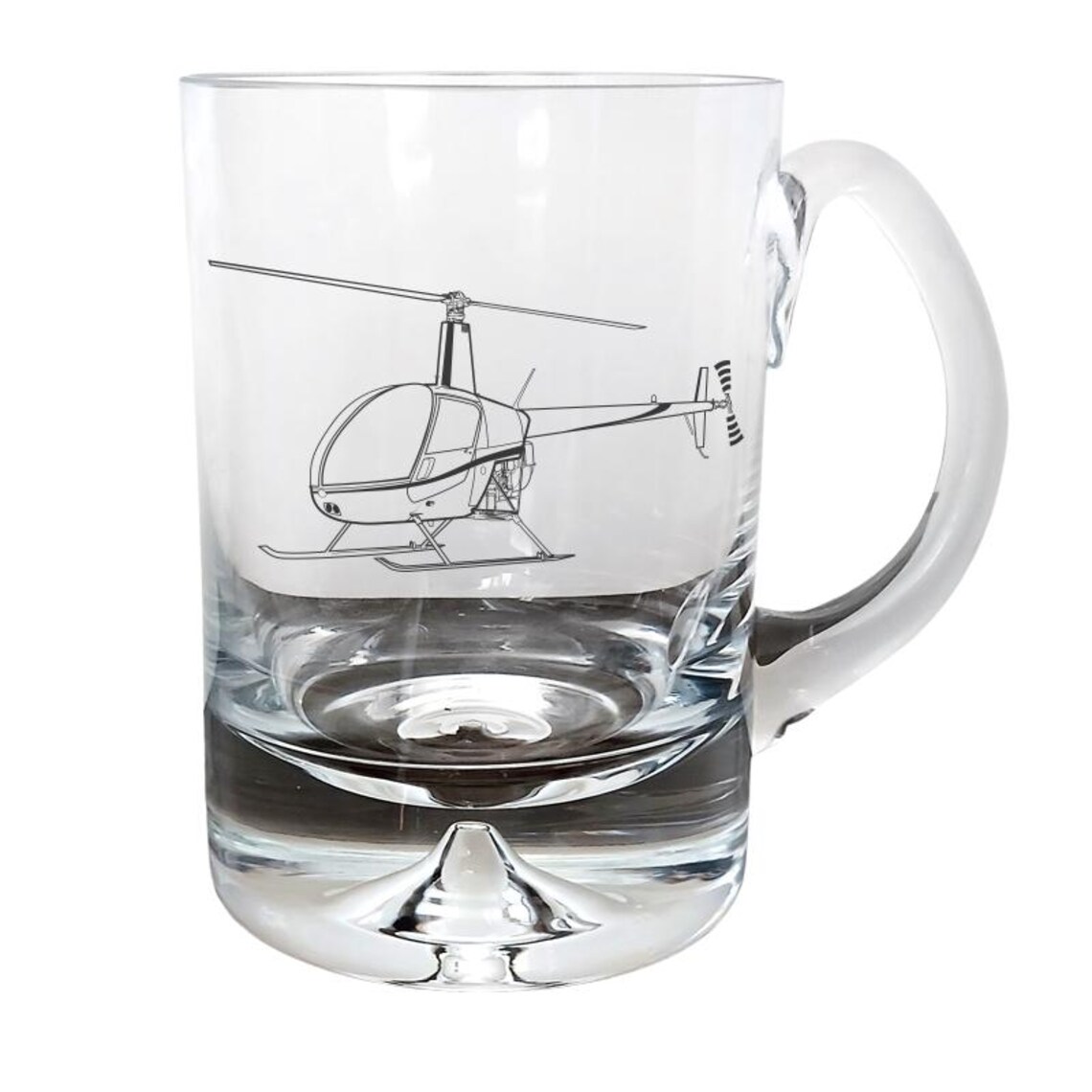 Personalised Robinson R22 Helicopter Glass Tankard - Choose Tankard ...
