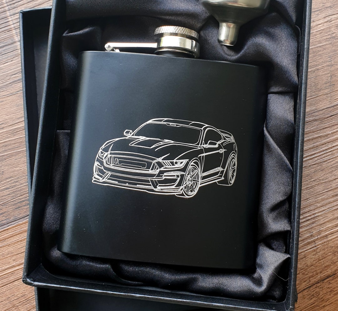 Ford Shelby Mustang Car Hip Flask - 6oz Choice of Colours - Superb ...