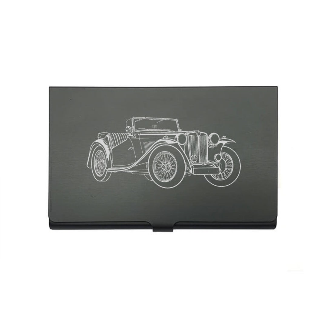 Classic 1946 MG TC Car Card Holder - Business Credit Card Case ...