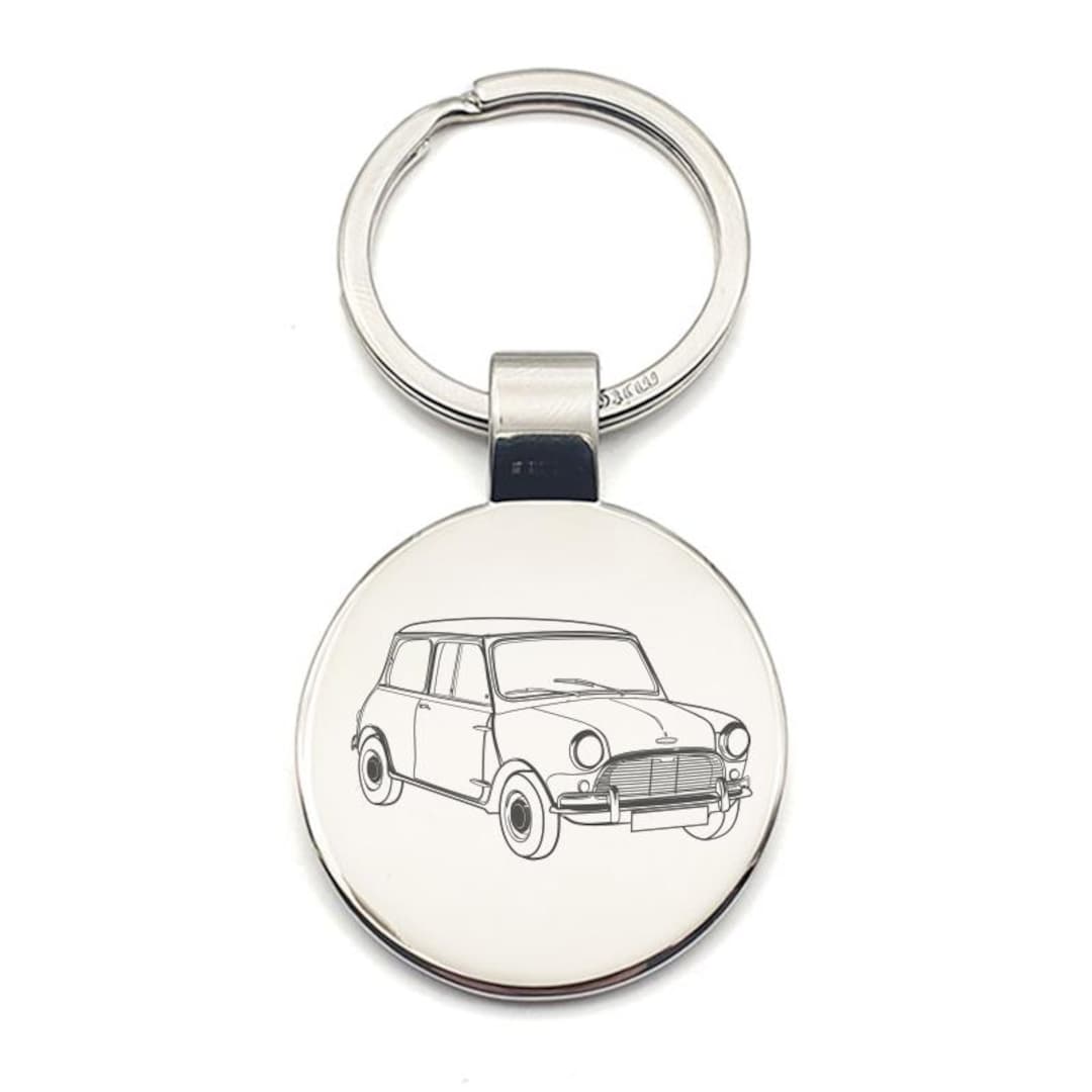 Personalised Classic Mini Car Keyring - Choose Design - Driver Car ...