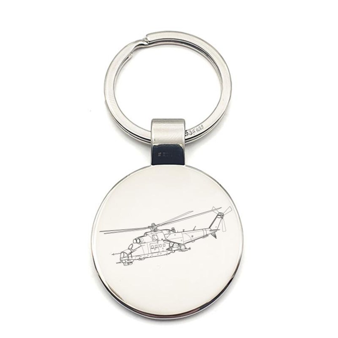 Personalised Mi24 Hind Helicopter Keyring - Choose Design - Military ...
