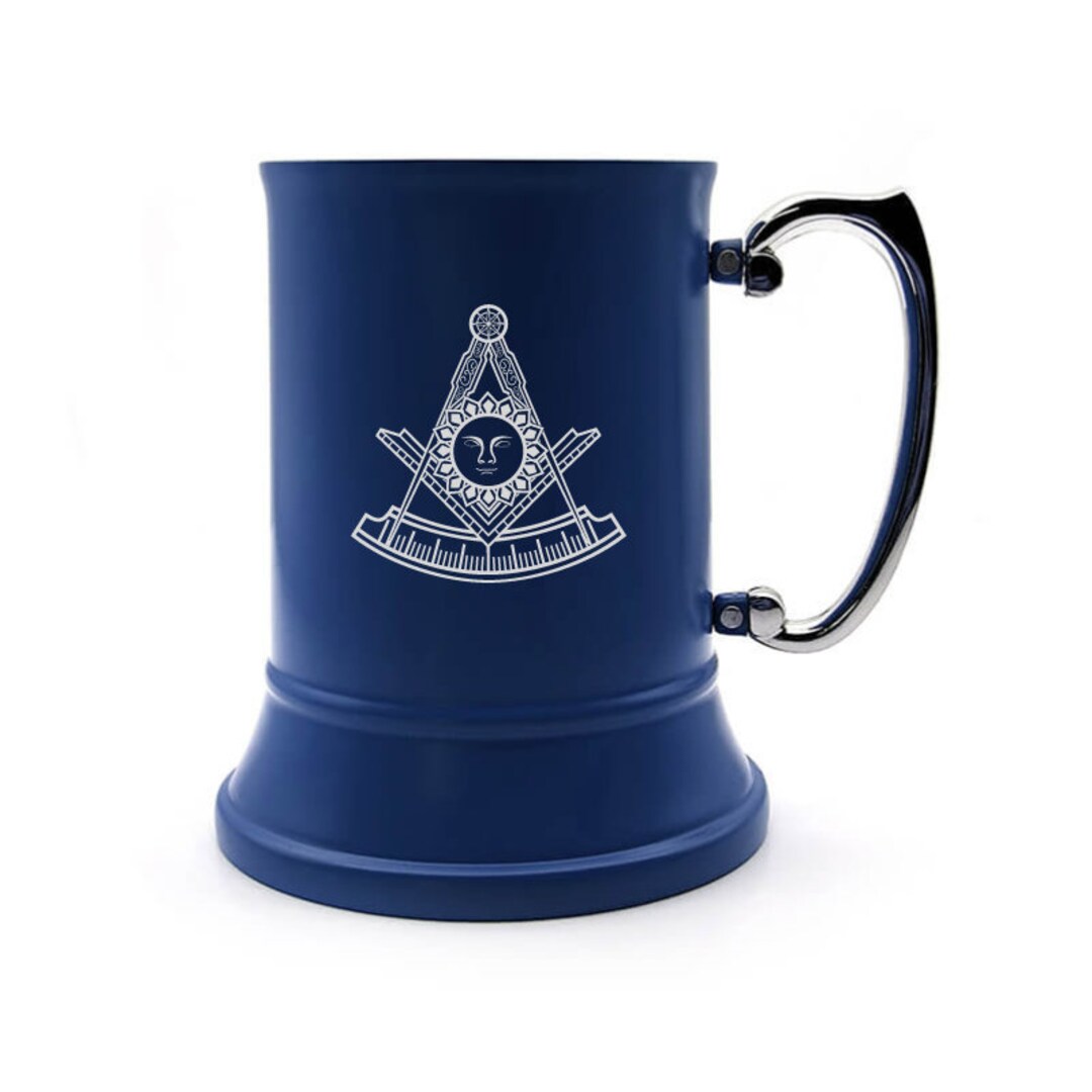 Personalised Masonic Grandmaster Symbol Steel Tankard - 4 Colours to ...
