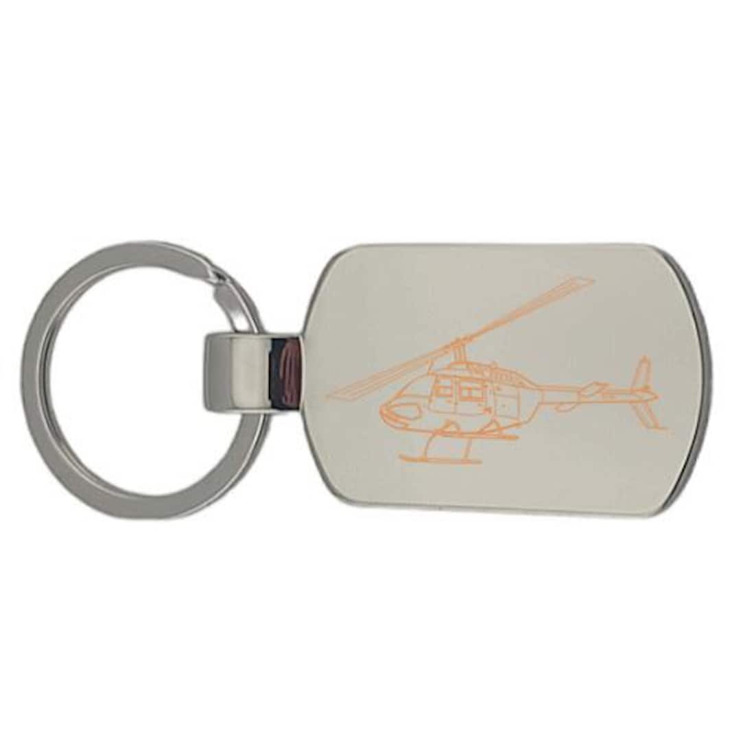 Personalised Bell Jet Ranger Helicopter Keyring - Choose Design - Rotor ...