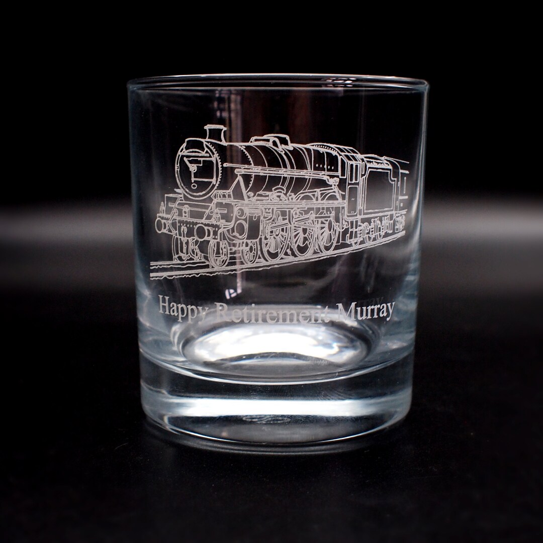 Personalised Steam Train Tumbler Glass - Superb Railroad Themed Gift ...