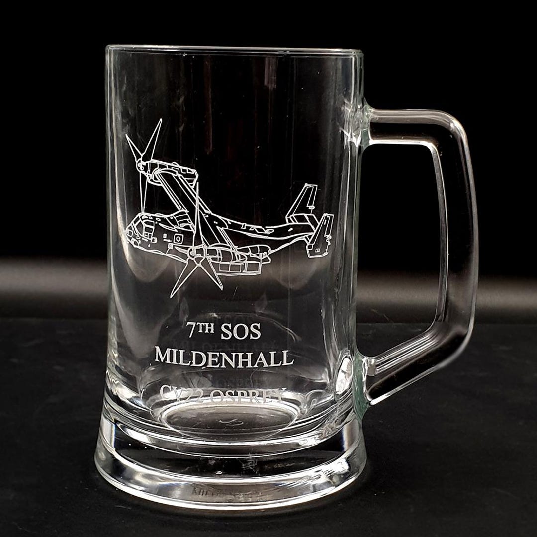 Personalised V22 Osprey Aircraft Glass Tankard - Choose Tankard Design ...