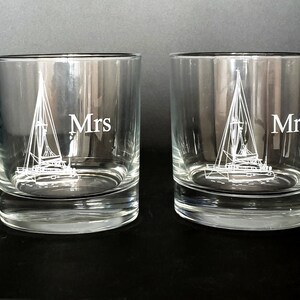 Personalised Catamaran Tumbler Glass - Enf Engraving Design - Birthday ...