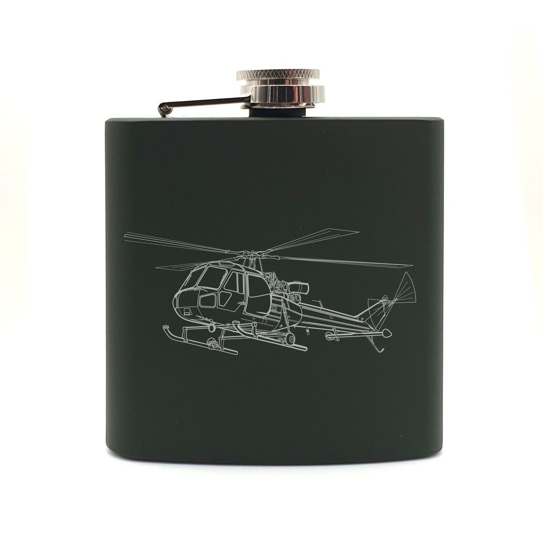 Boxed Westland Scout Helicopter Hip Flask - 6oz Choice of Colours ...
