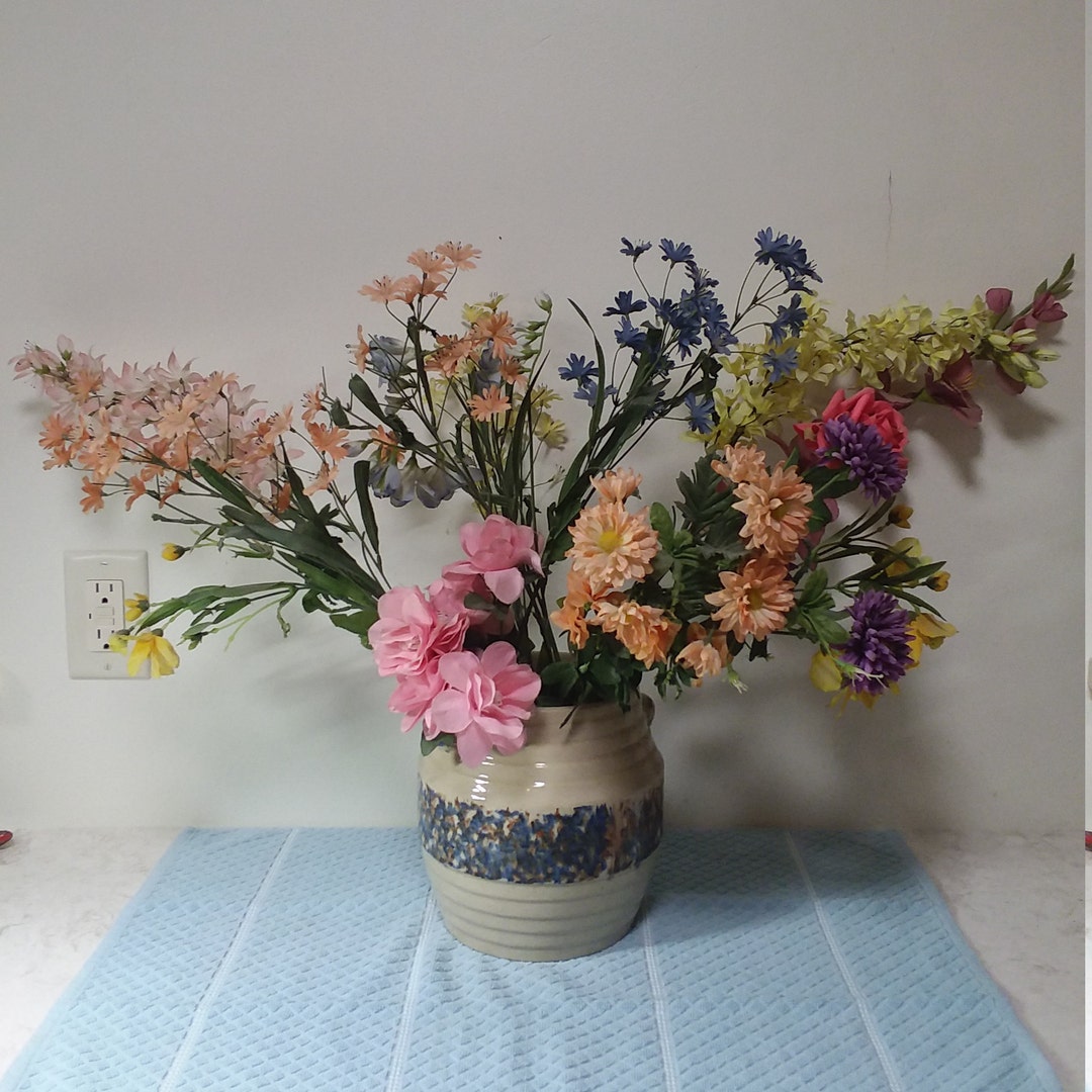 Antique Spongeware Cookie Jar From the 1930s. Also Called Spatter Ware ...