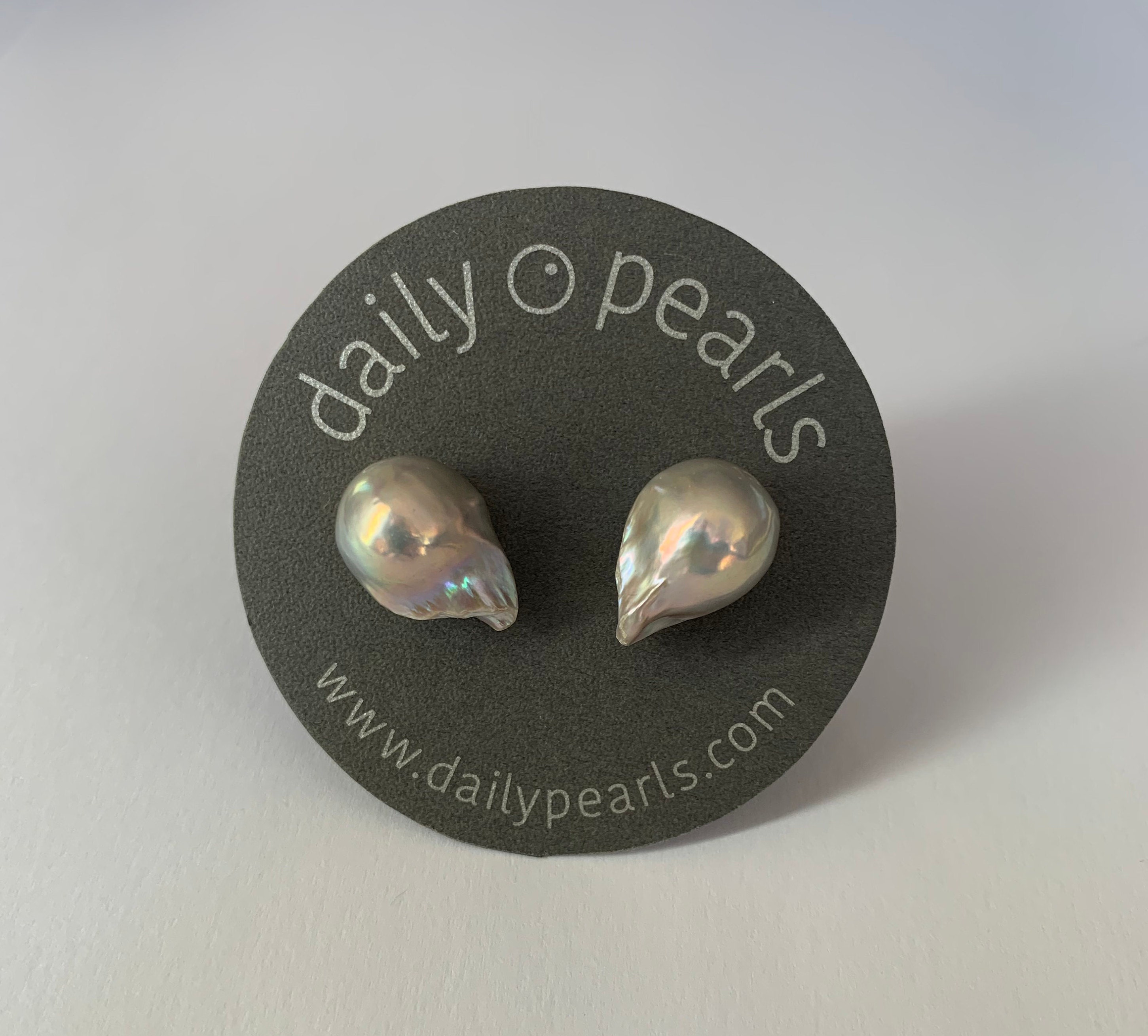 17mm Baroque Pearl Studs, Fabulously Unique and Pointy