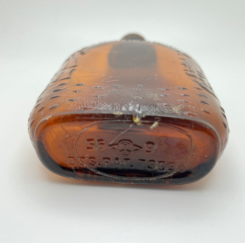 Rare Old Amber George Washington Antique Half Pint Empty Bourbon Bottle ...