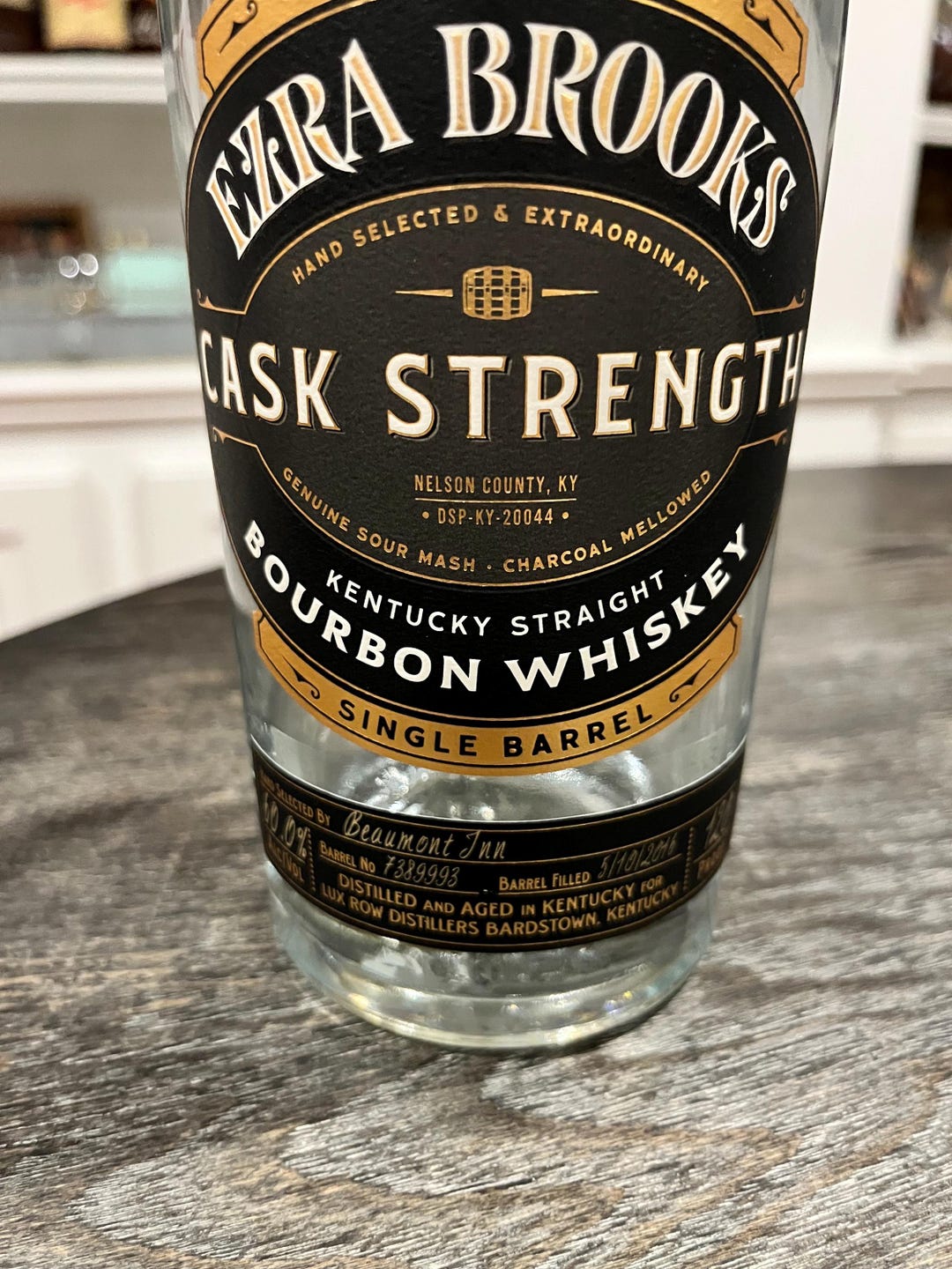 Ezra Brooks Cask Strength Barrel Pick - Empty Bottle - Etsy