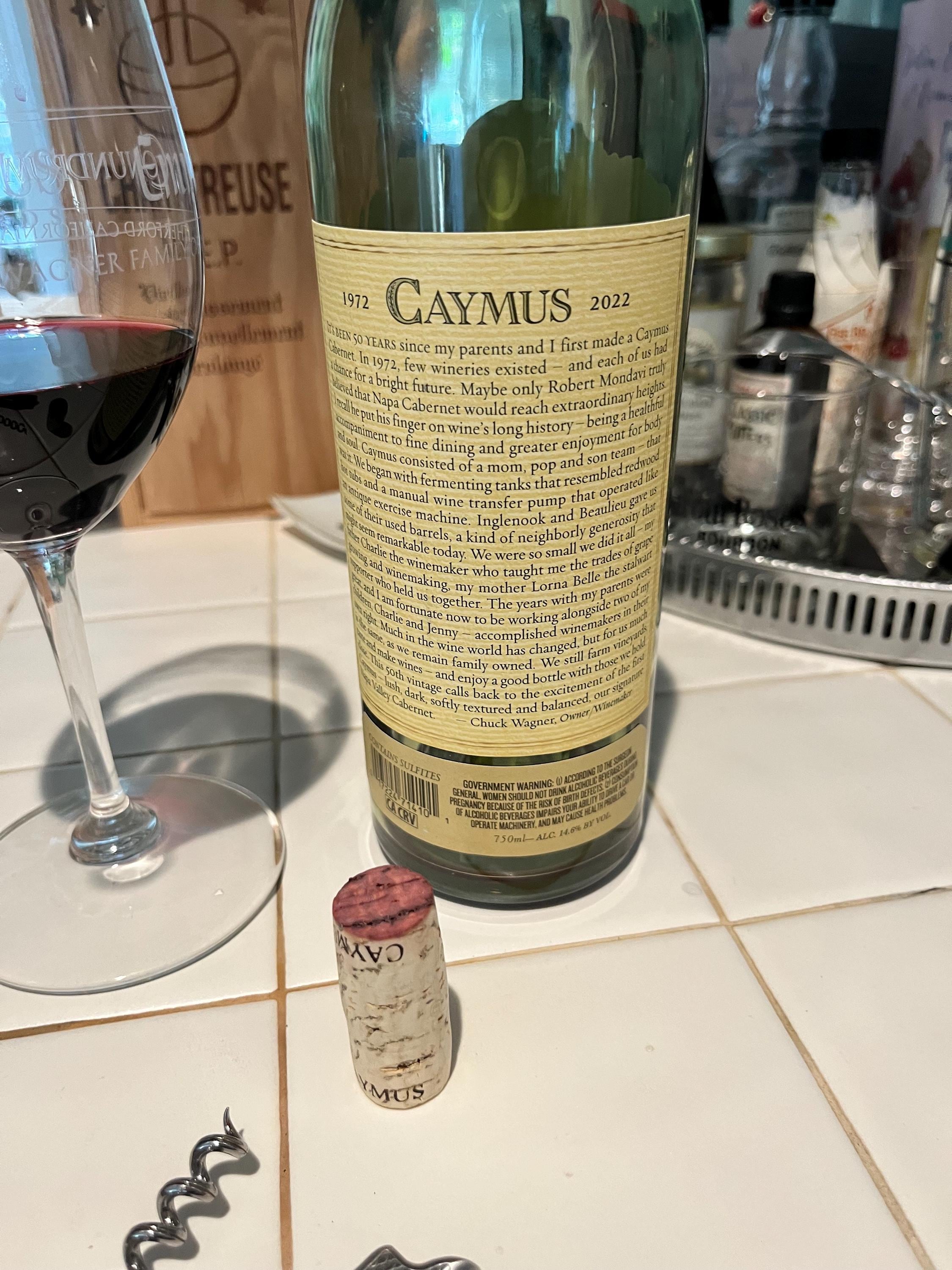 Caymus 50th Anniversary Cabernet Sauvignon- Empty Bottle - Etsy