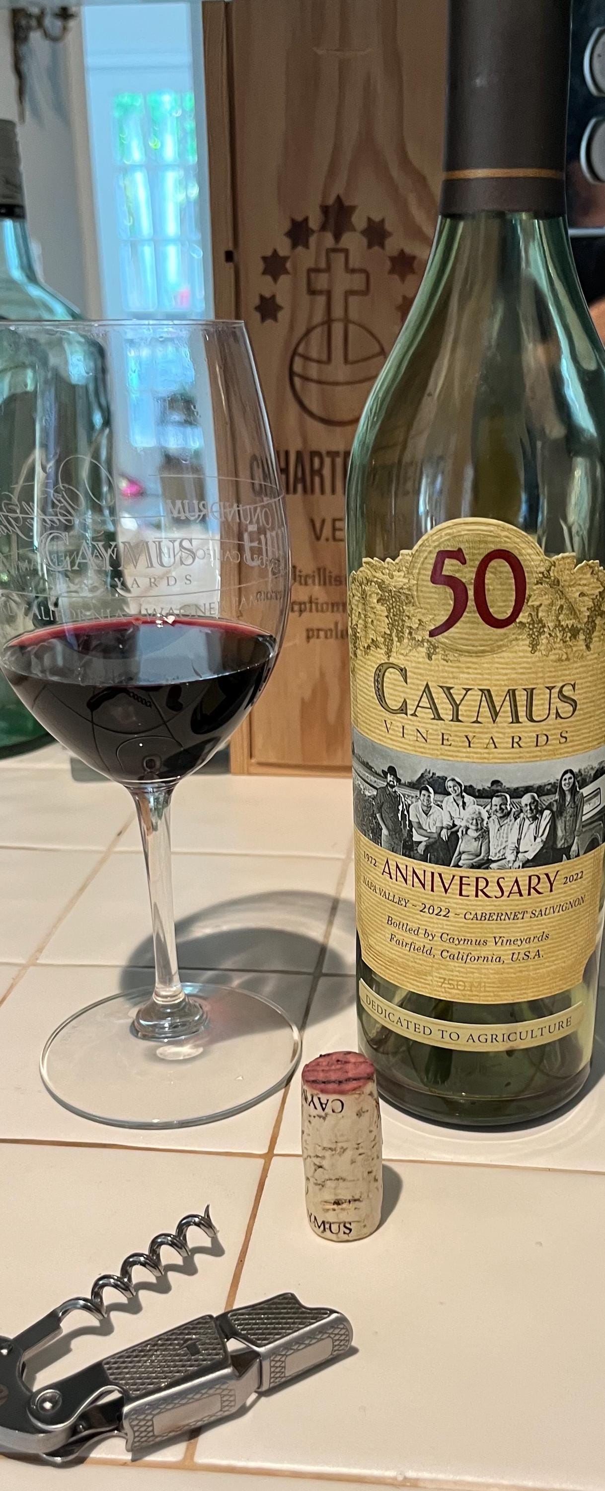 Caymus 50th Anniversary Cabernet Sauvignon- Empty Bottle - Etsy